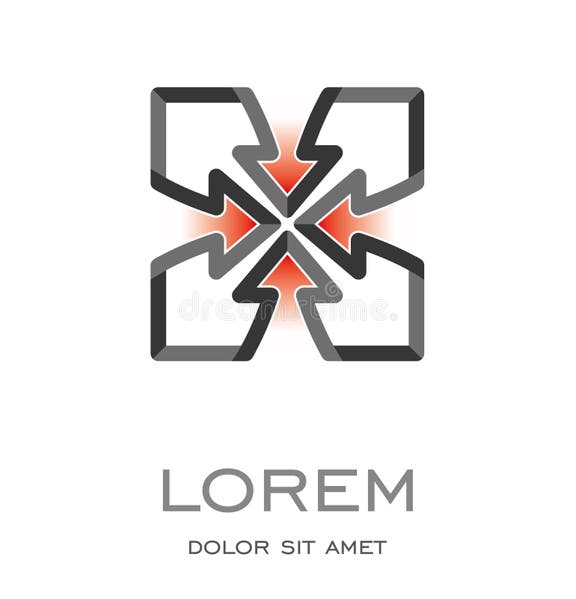 Vier Pfeile stock abbildung. Illustration von abkommen - 86668258