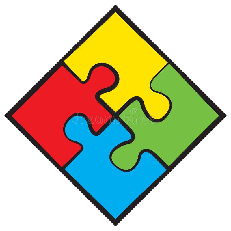 Vier Raadsels Vector Symbool Vector Illustratie - Illustration of ...