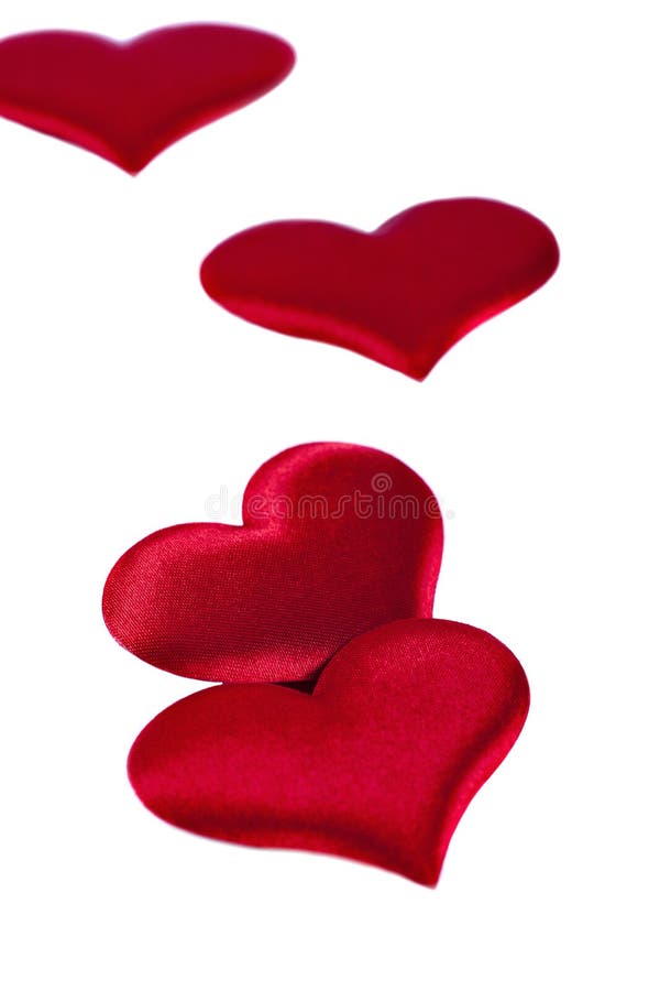 Vier rote Herzen stockfoto. Bild von nahaufnahme, verhältnis - 48986082
