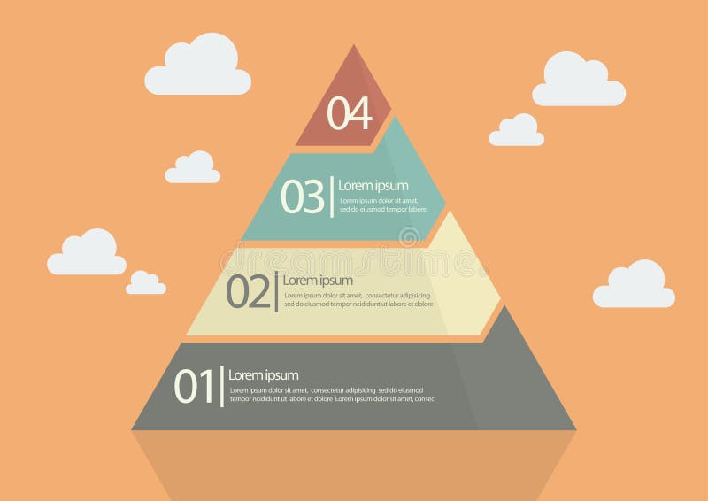 Infographics Ablaufdiagramm Des Schrittes Der Pyramide 4 Mit Wahl ...