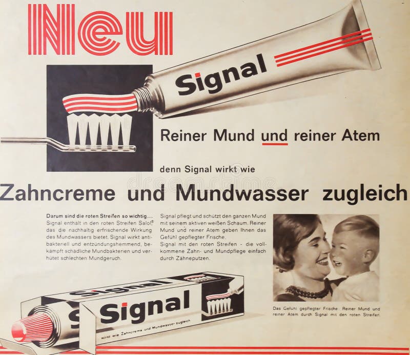 Old Signal Tooth Paste Magazine Advertisement from Early 1960s ...