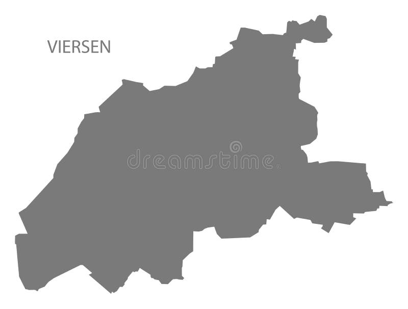 Viersen Grey County Map of North Rhine-Westphalia DE Stock Vector ...