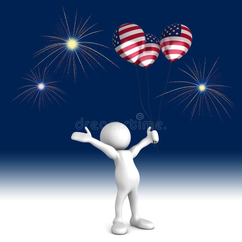 Viertel der Juli-Feiern stock abbildung. Illustration von feier - 14322923