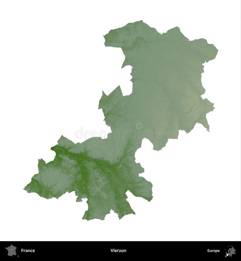 Vierzon, France, Isolated on White. Physical Stock Illustration ...
