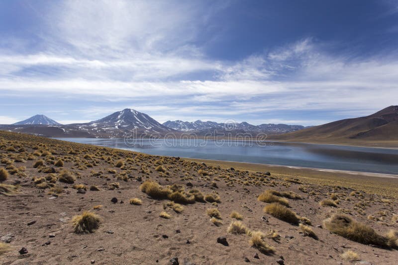 Vies of the Highland Lagoons Miscanti and Miniques Stock Image - Image ...