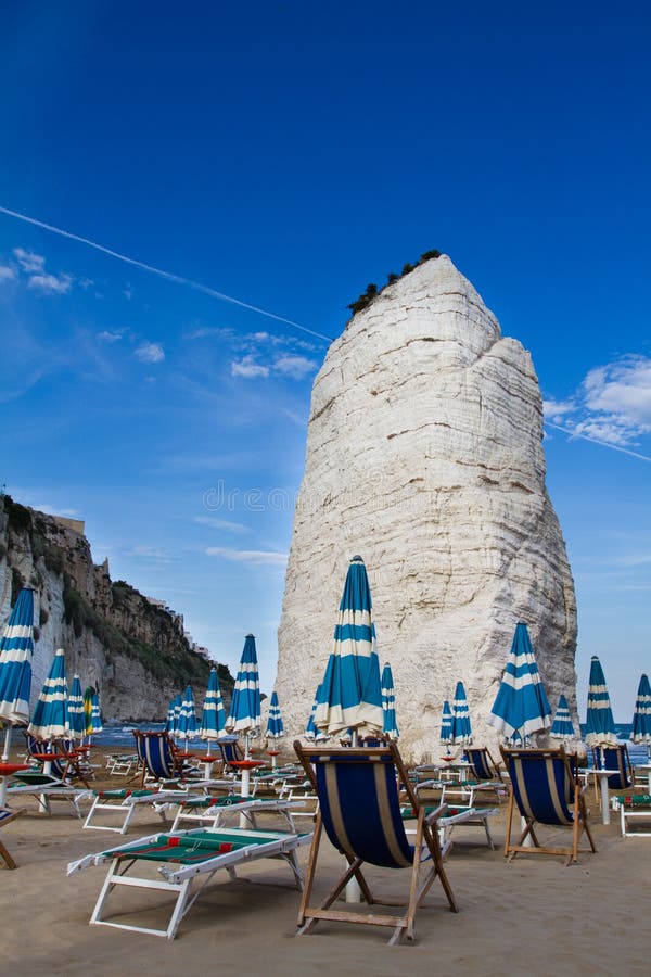 Vieste beach stock image. Image of coast, rock, tourist - 21409511