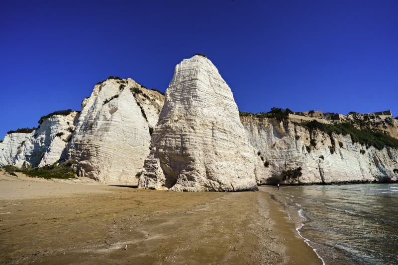 Vieste Beach, Gargano, Italy, Europe. Stock Image - Image of paradise ...