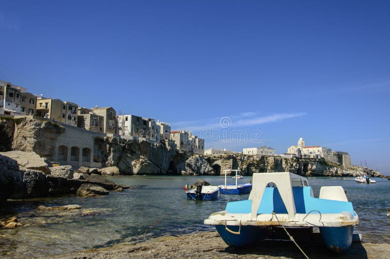 White Rocks at Vieste, Italy Stock Photo - Image of tourism, scenery ...