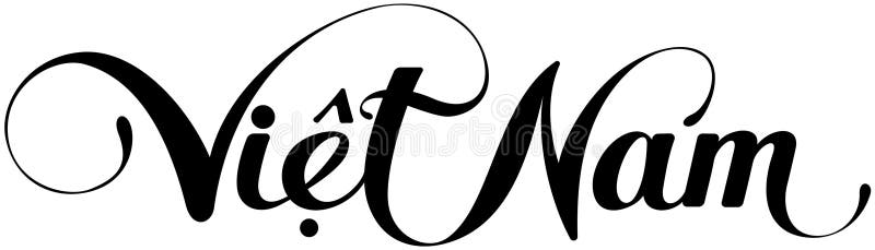 Vietnam - Custom Calligraphy Text Stock Illustration - Illustration of ...
