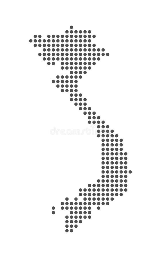 Vietnam - Dotted Map. Map Formed by Dots Stock Illustration ...