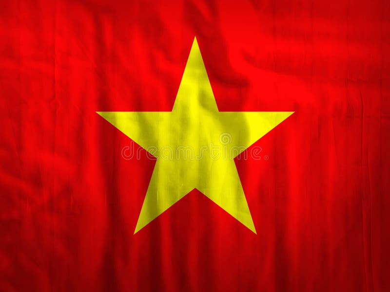 Vietnam Flag Fabric Texture Textile Stock Illustration - Illustration ...