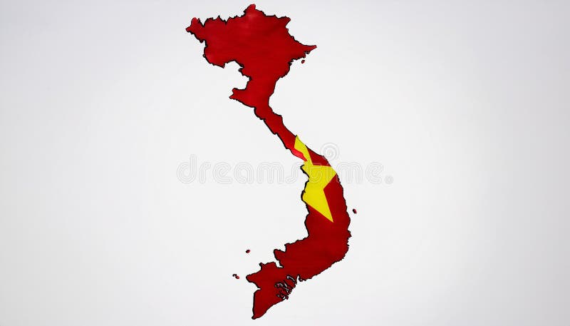 Vietnam Map and Flag stock illustration. Illustration of presentation ...