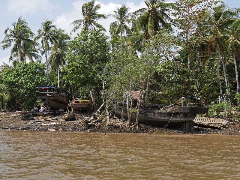 Vietnam, Mekong Delta, Boat Stock Image - Image of mekong, nature ...