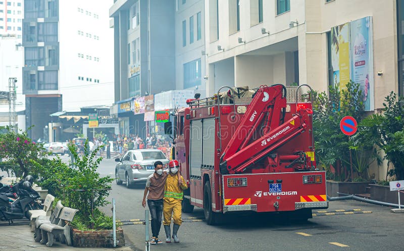 Vietnam, Nha Trang - September 24, 2023: a Fire Engine Stands in a ...