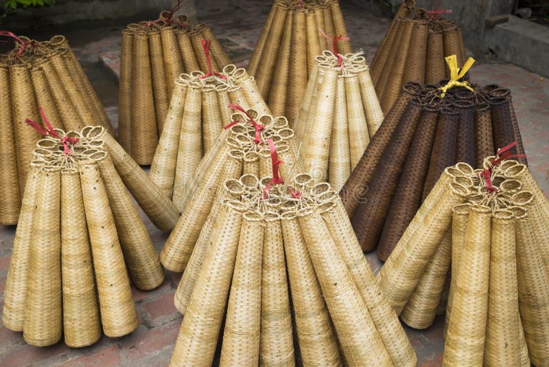 Vietnam Old Traditional Fish Trap Made of Bamboo Stock Photo - Image of ...