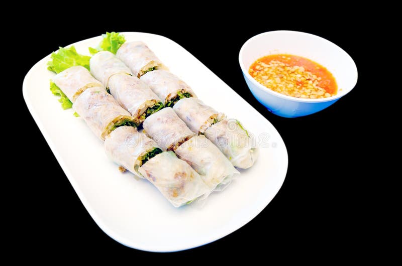 Vietnamese Steamed Rice Noodle Roll Stock Image - Image of nuoc ...