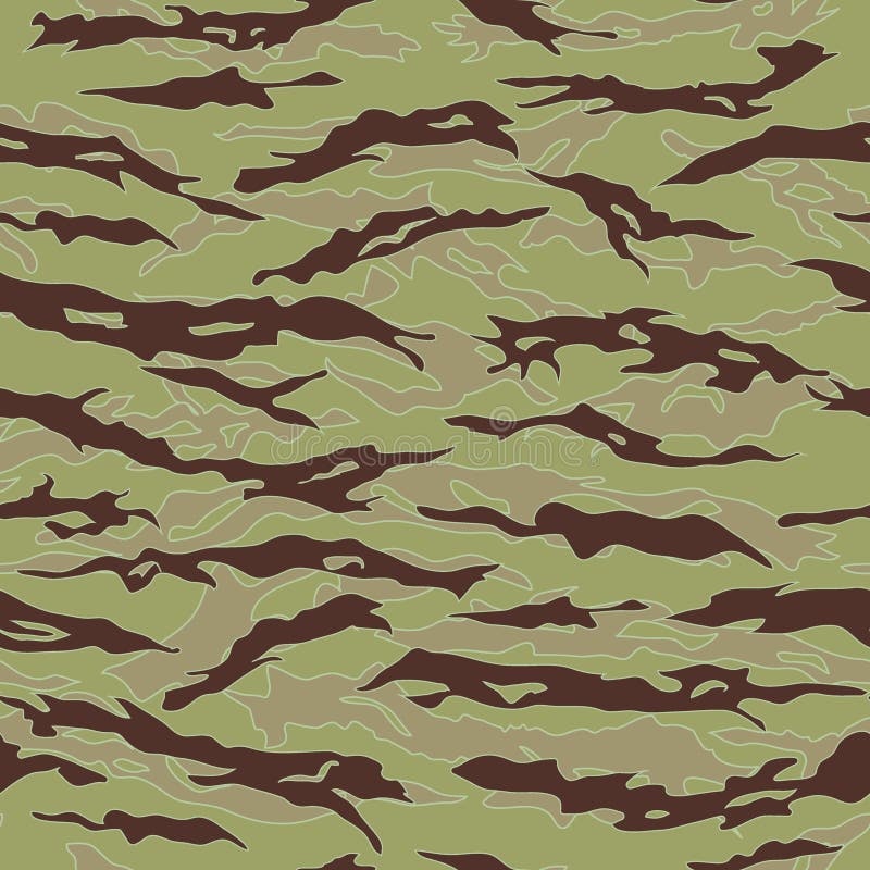 Vietnam Tiger Stripe Camouflage Seamless Patterns Stock Vector ...