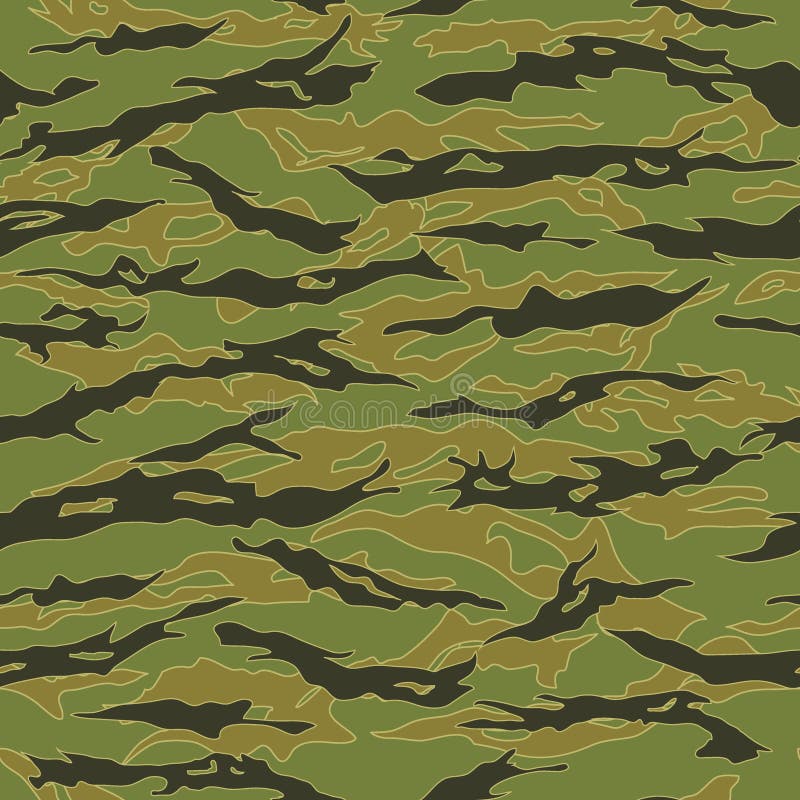 Vietnam Tiger Stripe Camouflage Seamless Patterns Stock Vector ...