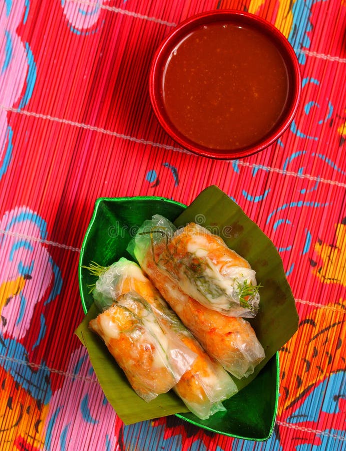 Vietnam wafer spring rolls stock photo. Image of place - 53379076
