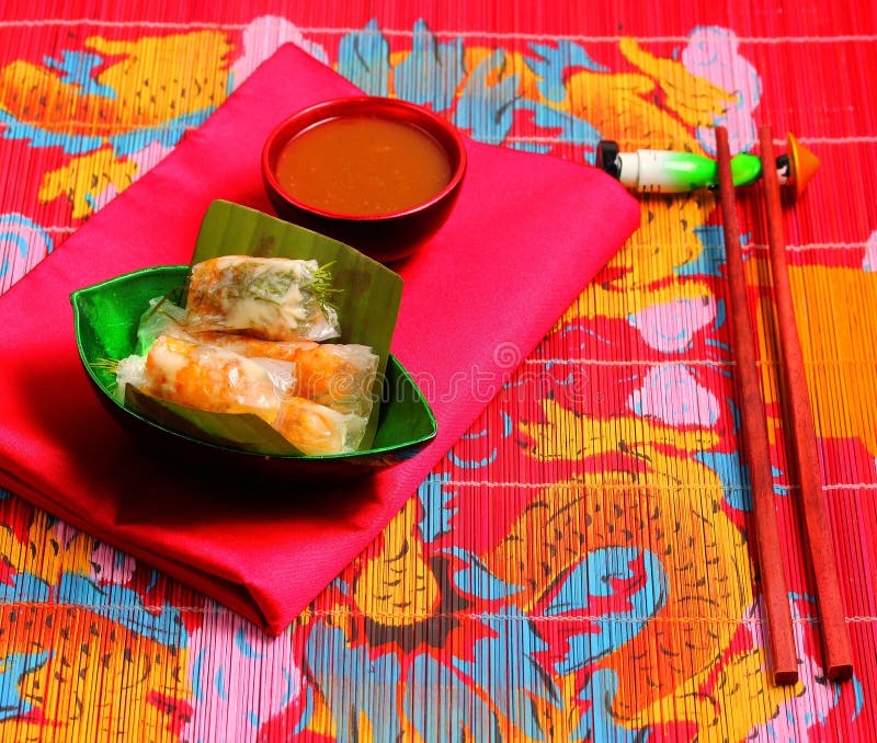 Vietnam wafer spring rolls stock image. Image of gourmet - 54197403