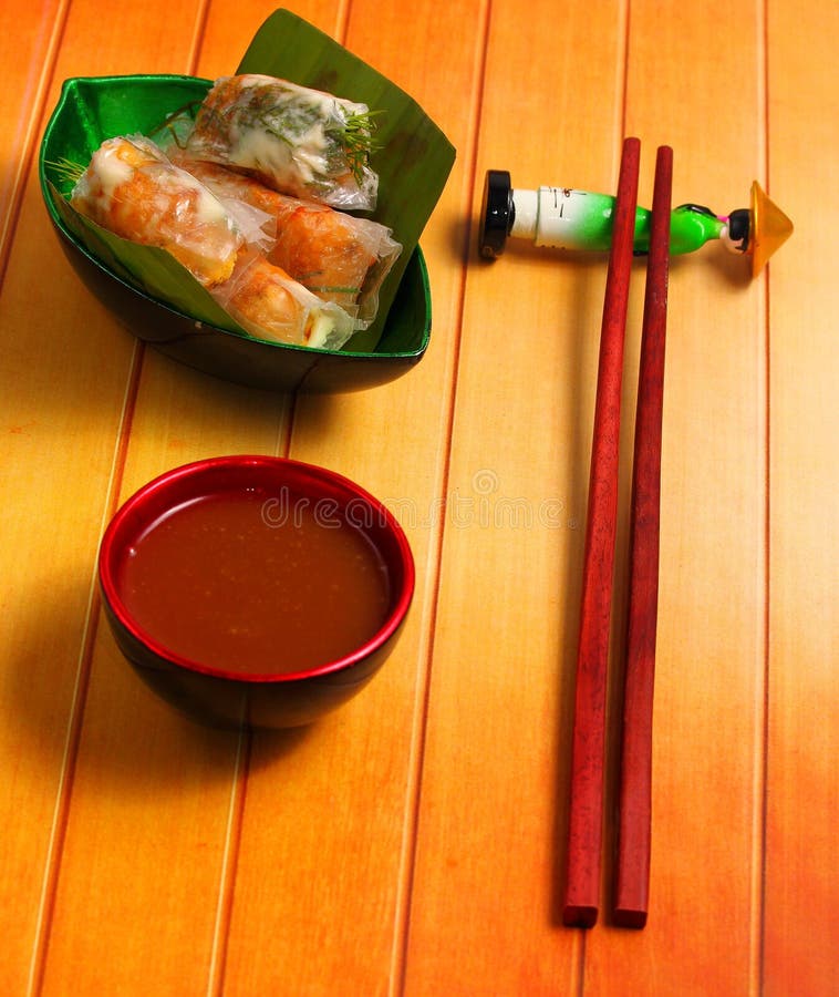 Vietnam wafer spring rolls stock image. Image of fingerfood - 53808059