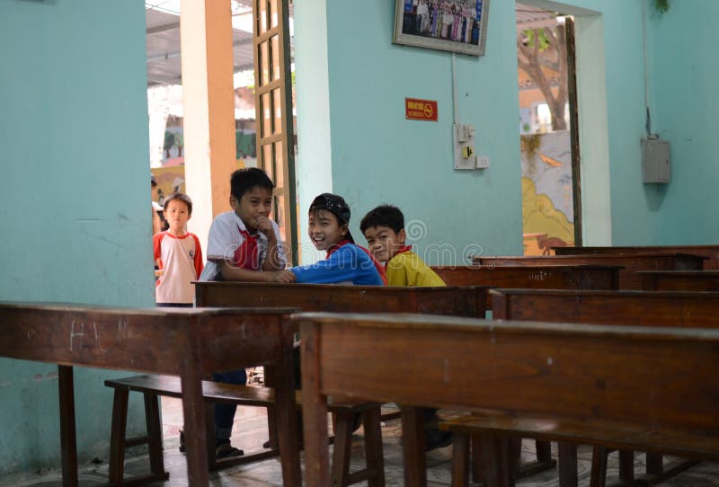 Boys Chi-chatting at School Editorial Stock Image - Image of furniture ...