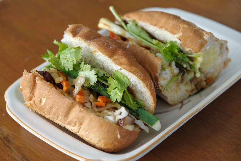 Vietnamese bread banh mi stock image. Image of baguette - 98123945