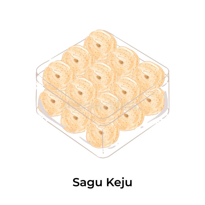 Indonesian Lebaran Cookies Illustration – Assorted Kue Kering Treats ...