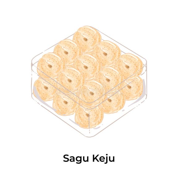 Indonesian Lebaran Cookies Illustration – Assorted Kue Kering Treats ...