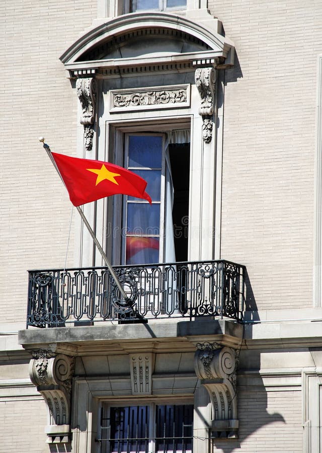 Vietnamese Flag Ornate Window Stock Image - Image of government, city ...