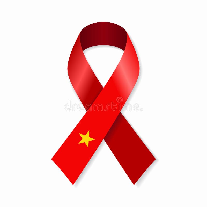 Vietnamese Flag Wavy Ribbon Background. Vector Illustration. Stock ...