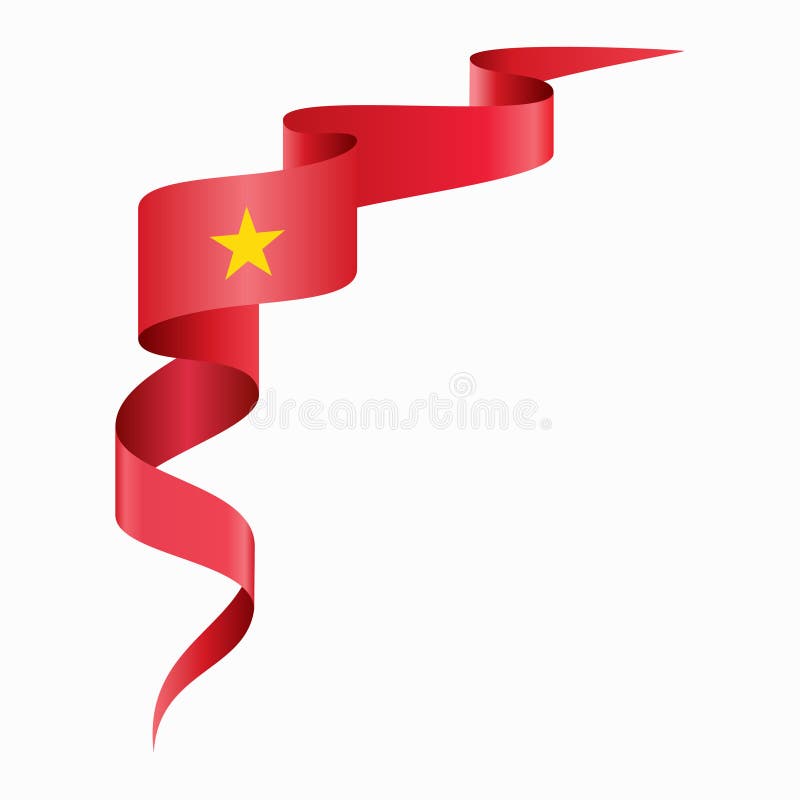 Vietnamese Flag Wavy Abstract Background. Vector Illustration. Stock ...