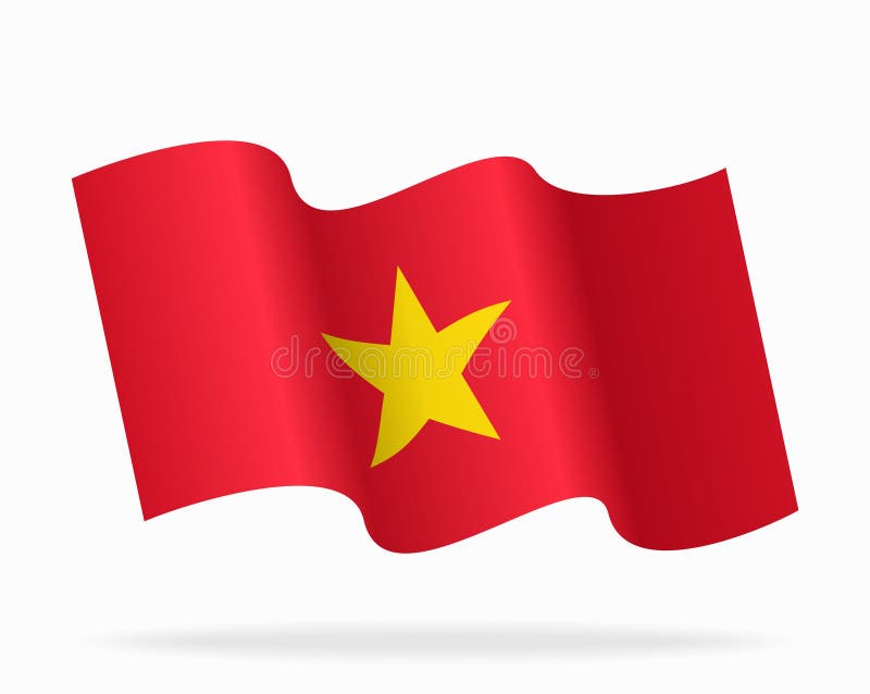 Vietnamese Flag Wavy Background Layout. Vector Illustration. Stock ...