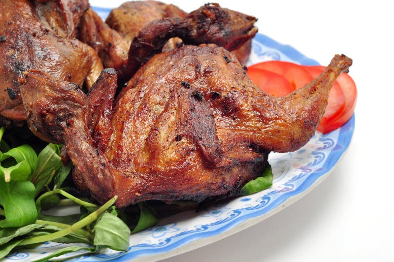 Vietnamese grilled quail stock photo. Image of menu, cook - 55582906
