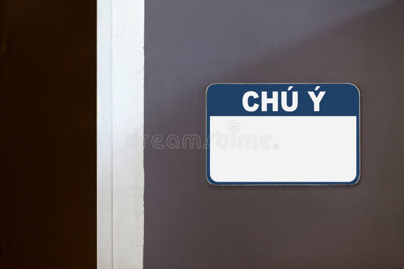 Vietnamese Notice Sign with Copy Space Stock Photo - Image of forbidden ...