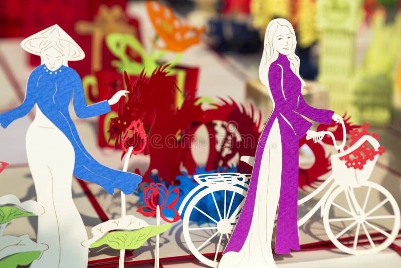 Vietnamese paper art editorial stock photo. Image of asia - 92245078
