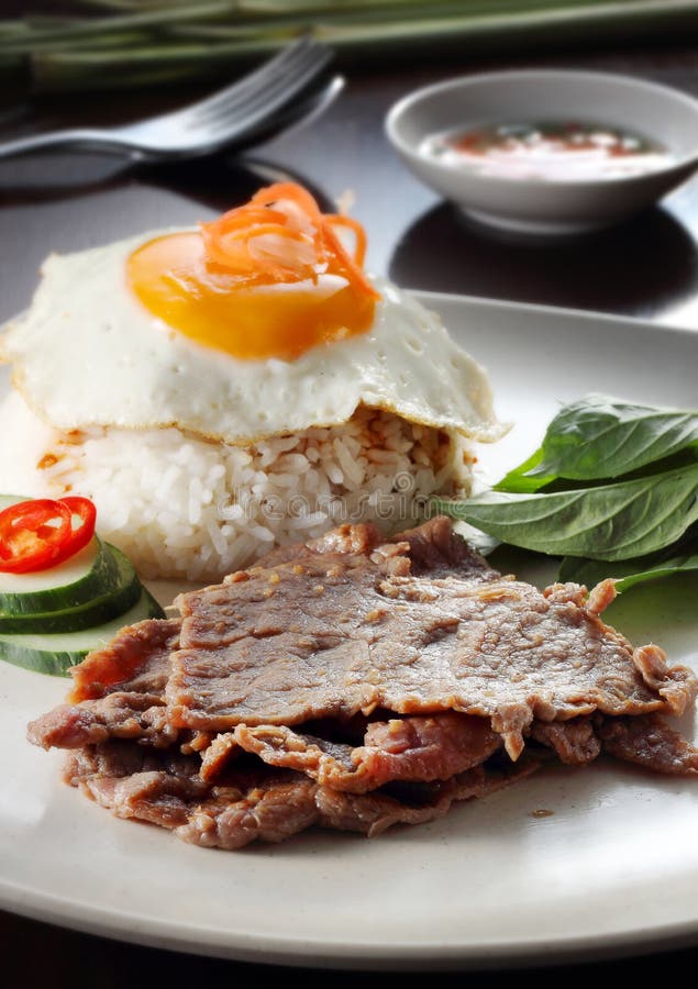 Vietnamese pork chop rice stock photo. Image of vietnam - 27523948
