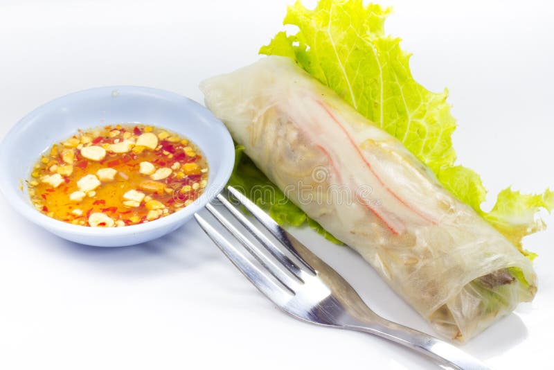 Vietnamese Rice Paper Rolls with Prawns Stock Photo - Image of rolls ...
