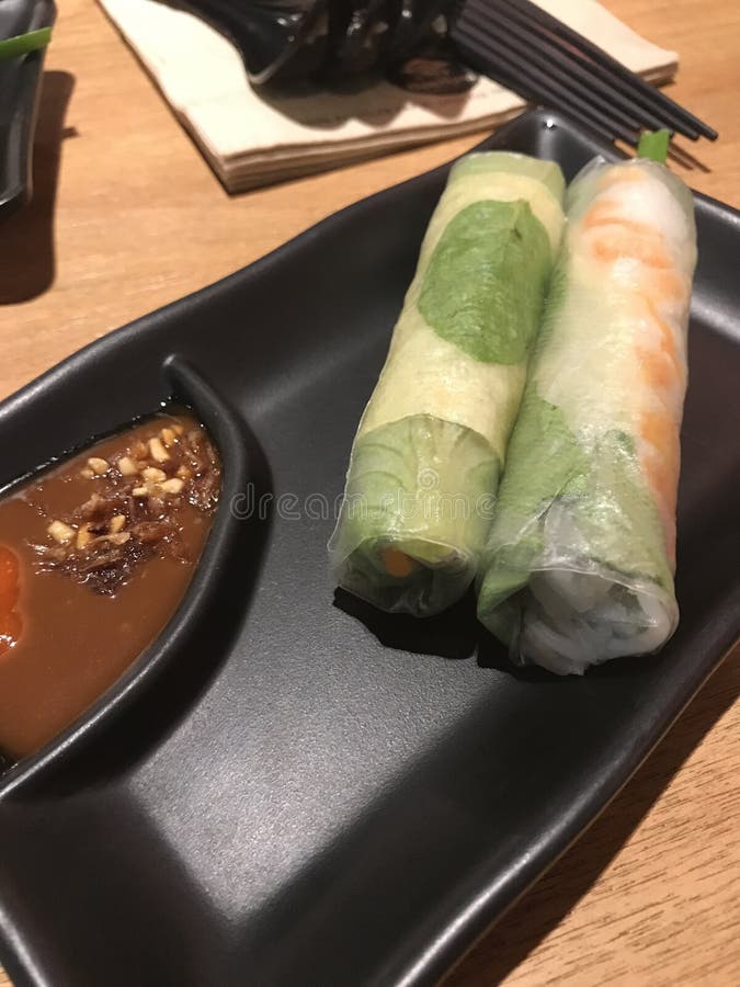 Vietnamese Rice Paper Spring Roll Stock Photo - Image of neatly, spring ...