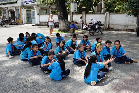 Vietnamese school class editorial photo. Image of uniform - 22968056