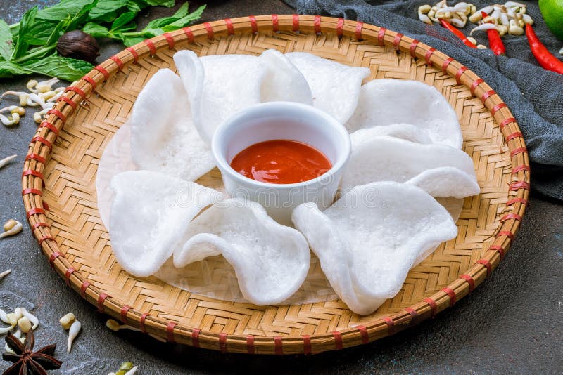 Vietnamese shrimp chips stock photo. Image of keropok - 179627742