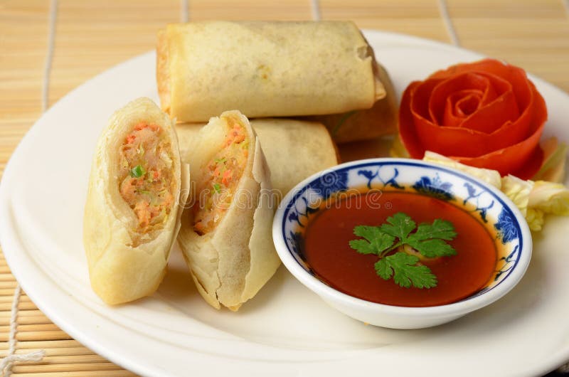 Vietnamese spring rolls stock photo. Image of eggroll - 22596412