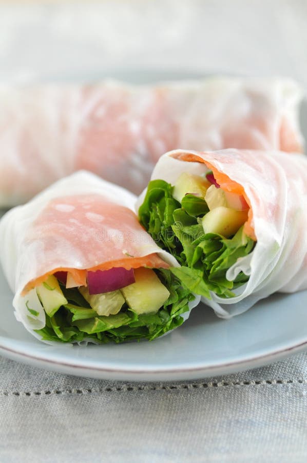 Vietnamese Spring Rolls stock image. Image of fish, dipping - 33030145