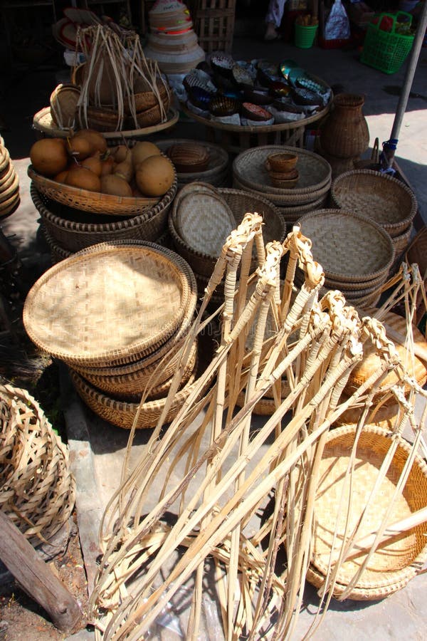 Weaved Baskets for Rice stock photo. Image of lifestyle - 54583104