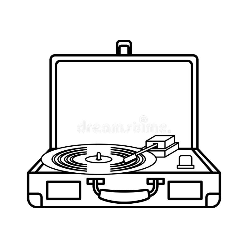 Plaque Tournante De Vintage Disque Vinyle De Tourne-disque Vecteur De ...