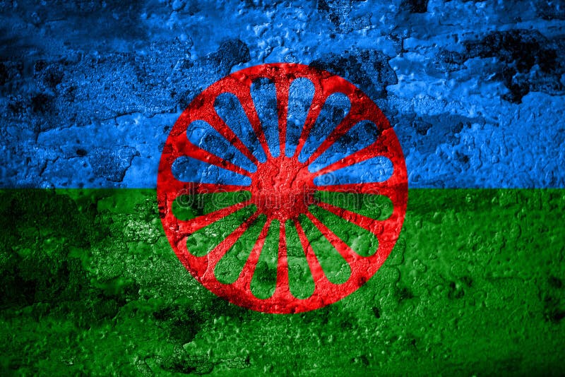 Vieux Drapeau Gitan Grunge De Fond Illustration Stock - Illustration du ...