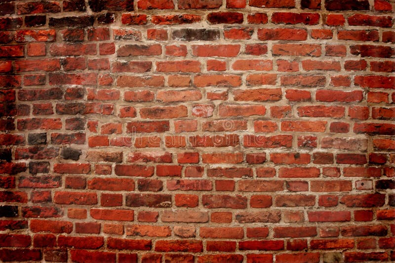 Vieux mur de briques rouge photo stock. Image du blocs - 8044812