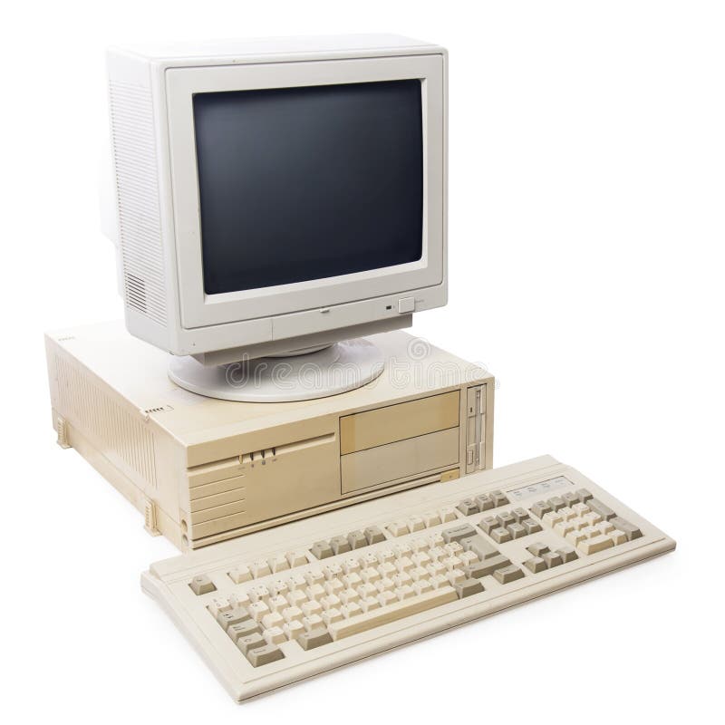 Vieux Ordinateur, CPU De Clavier Et Moniteur Image stock - Image du ...