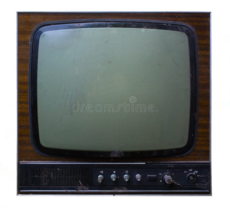 Vieux poste TV image stock. Image du tube, télévision - 33594229