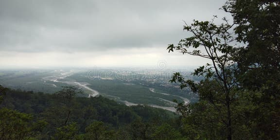 View stock image. Image of view, hill, haldwani, clouds - 122623571